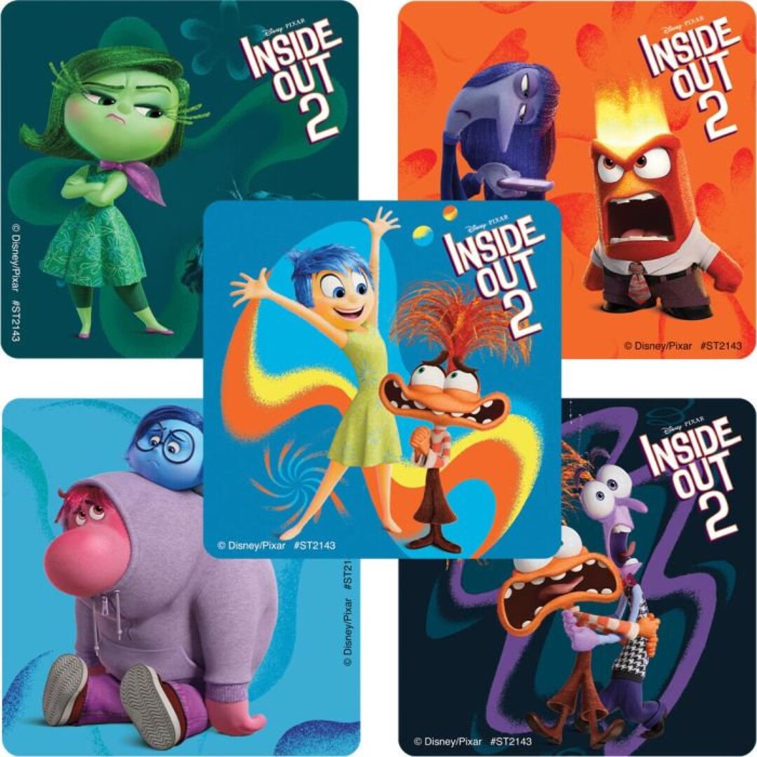 25 (licensed) Inside Out 2 Stickers, 2.5" X 2.5" - Etsy