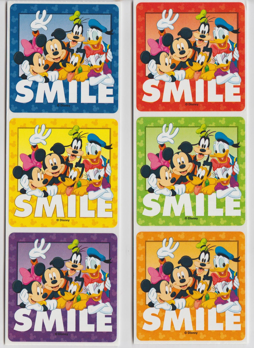 25 (licensed) Disney Mickey Smile Stickers, 2.5" X 2.5" Each - Etsy