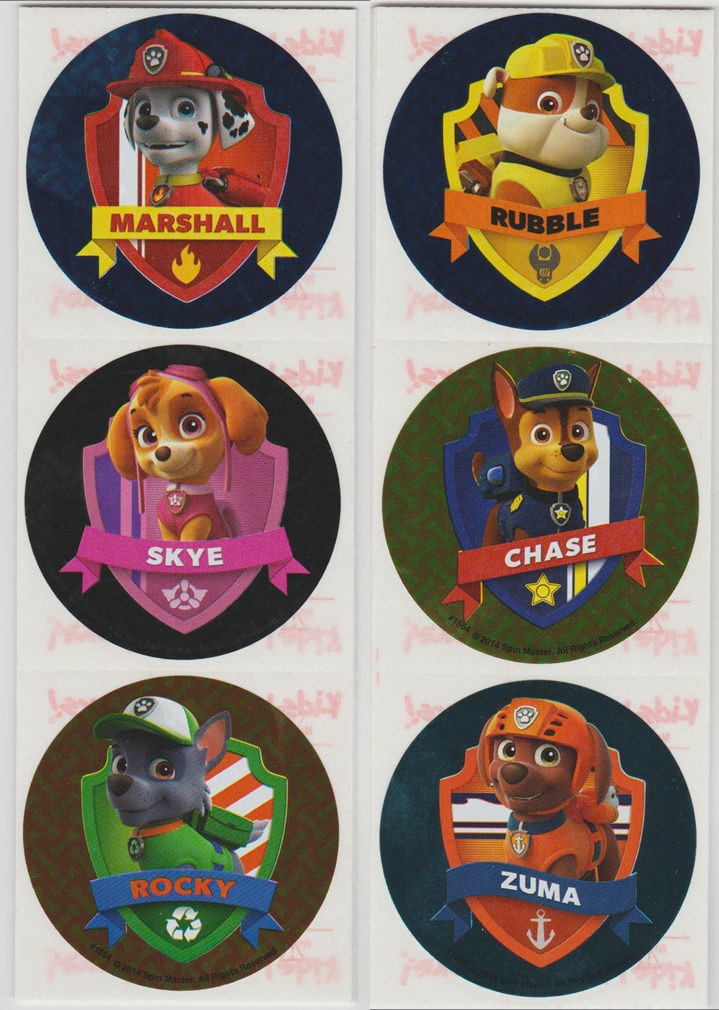 25 (licensed) Paw Patrol Badge Stickers, 2.5" X 2.5" - Etsy