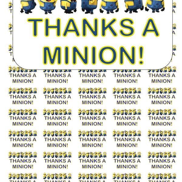 Minion Thank You - Etsy