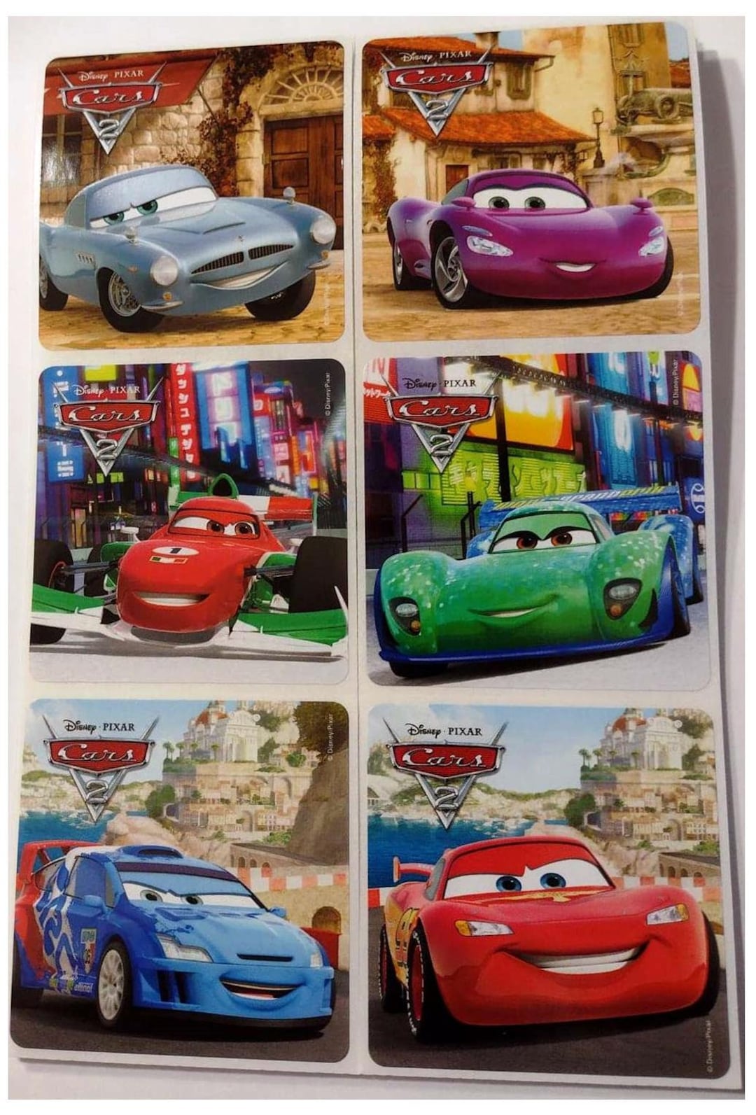 25 licensed Disney Cars 2 Stickers, 2.5 X 2.5 - Etsy