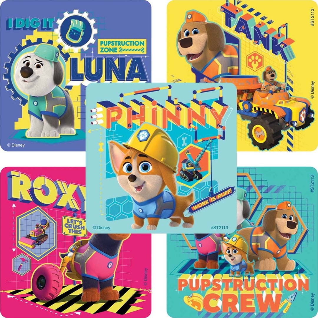25 (licensed) Pupstruction Stickers, 2.5" X 2.5" - Etsy