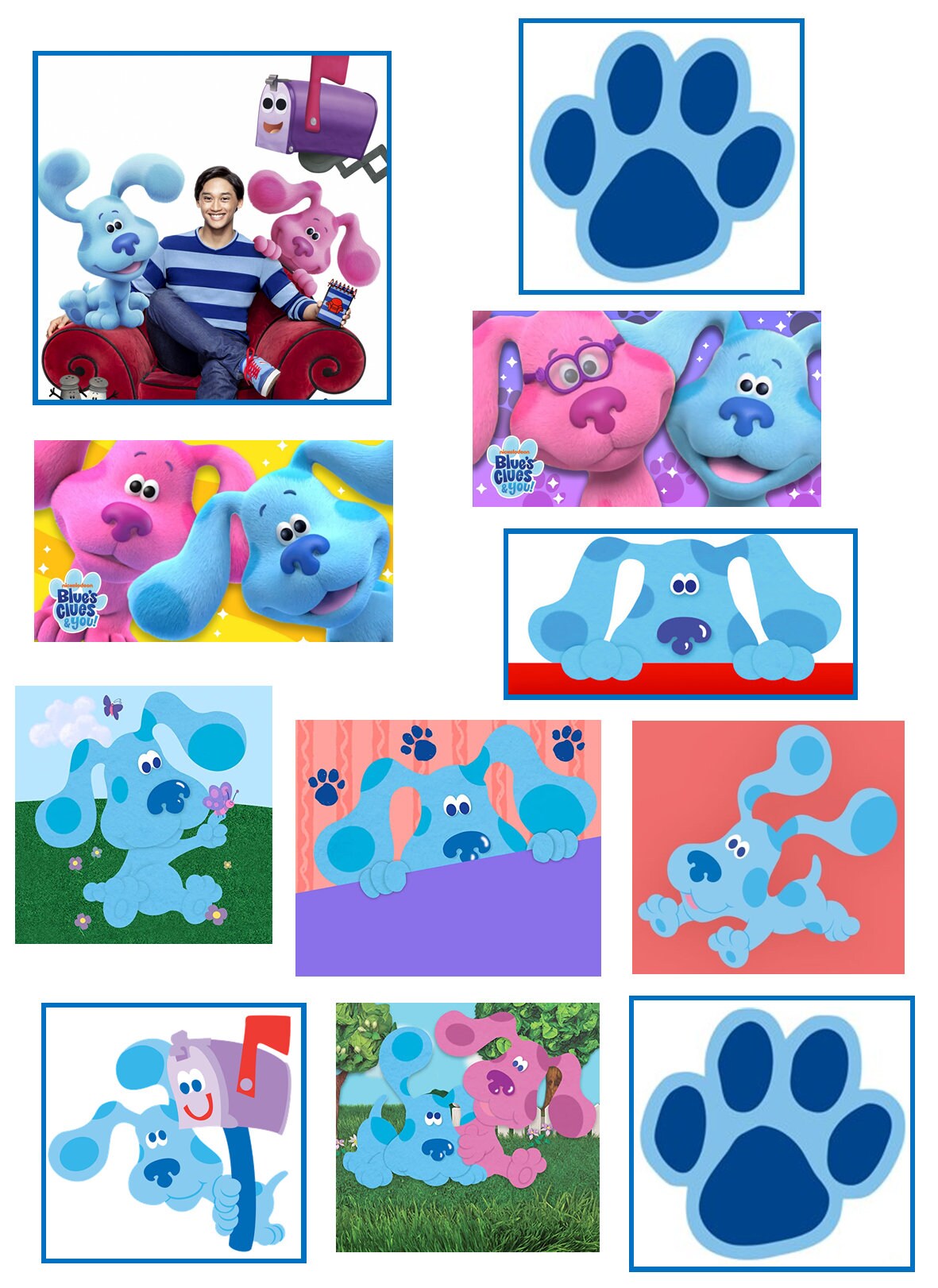 Blues Clues Paw Print Stickers