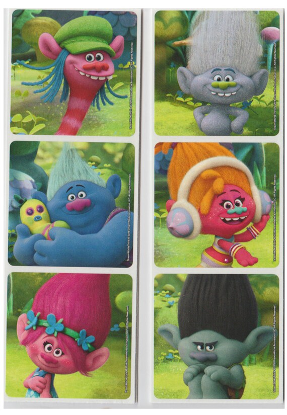 25 Trolls Movie Stickers 2.5 X 2.5 | Etsy