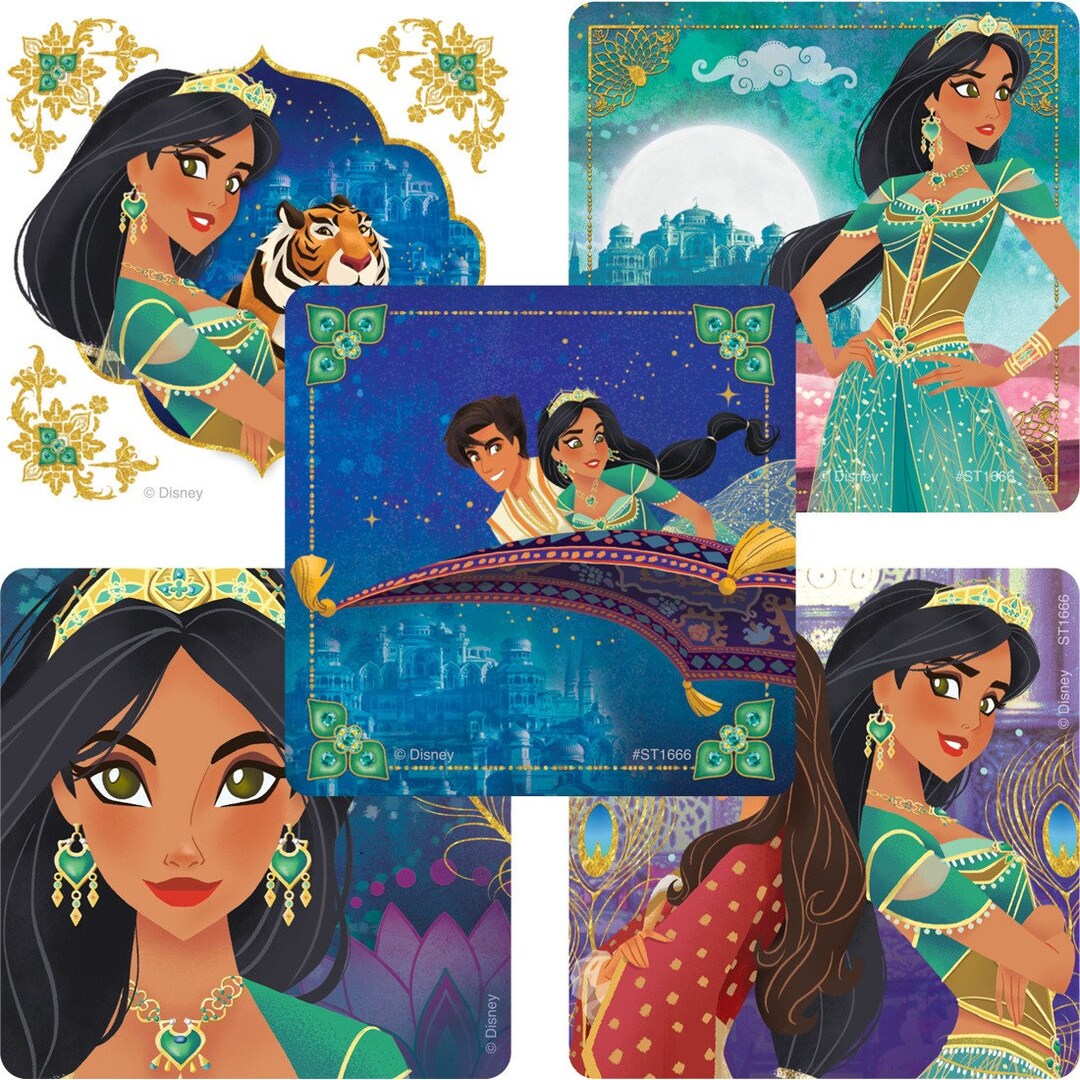 25 licensed Aladdin Jasmine Stickers, 2.5 X 2.5 Each - Etsy
