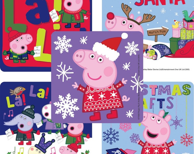 25 (licensed) Peppa Pig Christmas Stickers, 2.5" X 2.5" Each - Etsy