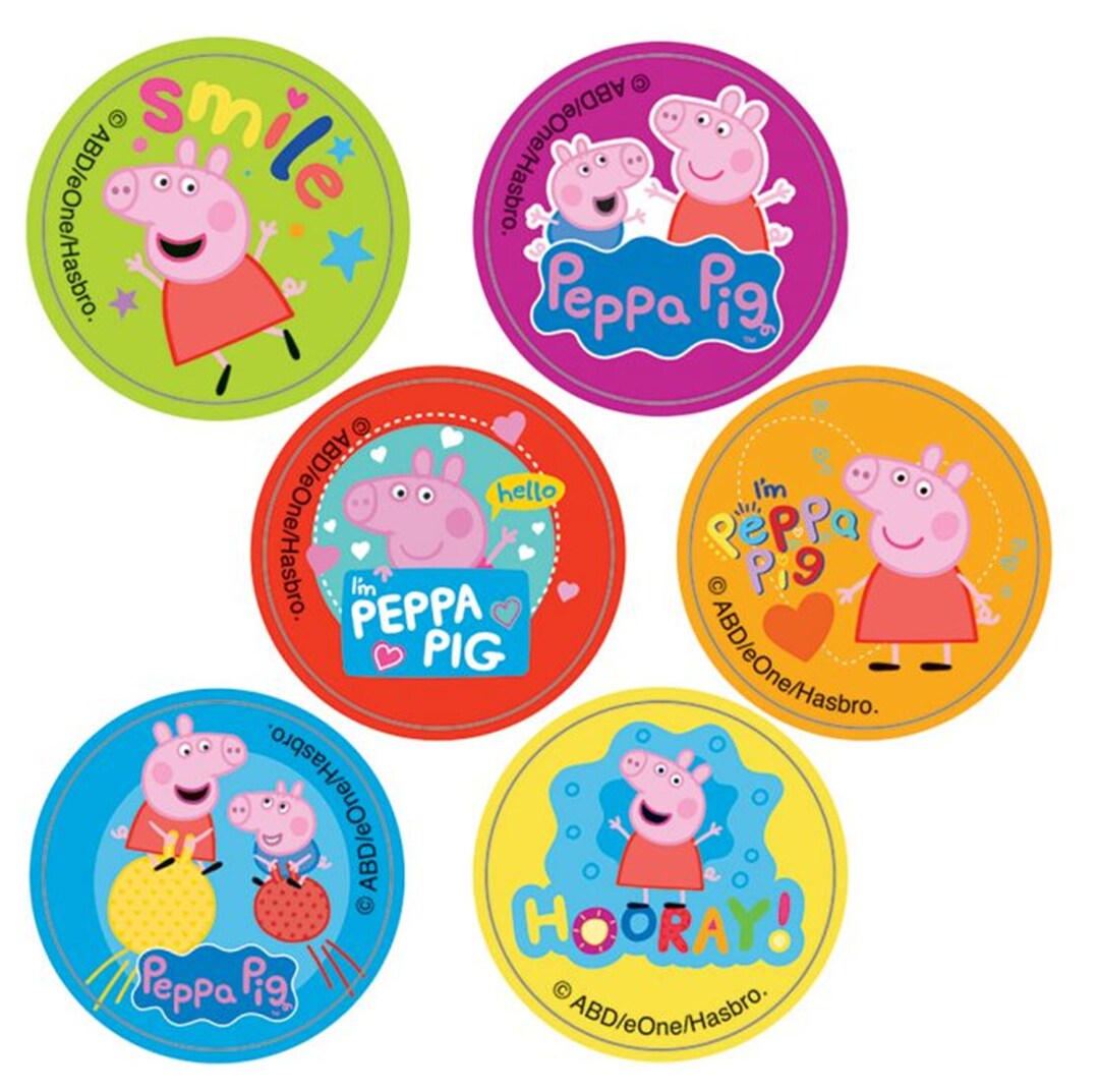 150 (licensed) Peppa Pig Mini Stickers, 7/8" Round Each - Etsy