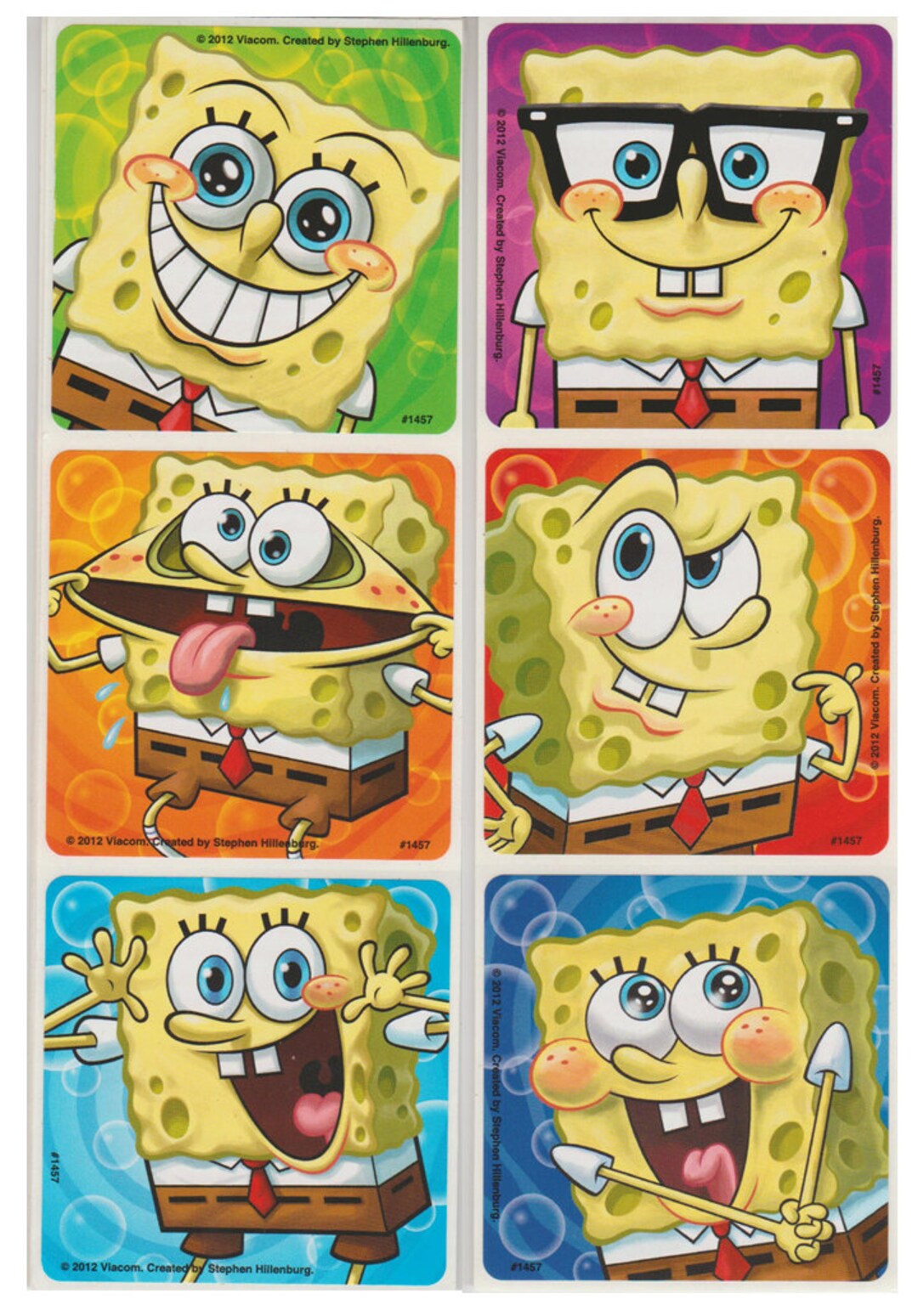 25 (licensed) Spongebob Faces Stickers, 2.5" X 2.5" - Etsy