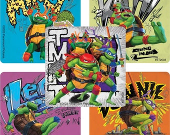 25 licensed Teenage Ninja Turtles Mutant Mayhem Kiddie Stickers, 2.5 X ...