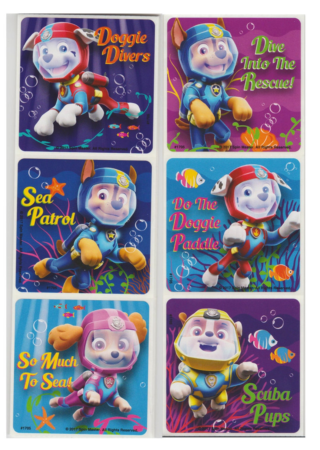 25 (licensed) Paw Patrol Sea Patrol Stickers, 2.5" X 2.5" - Etsy