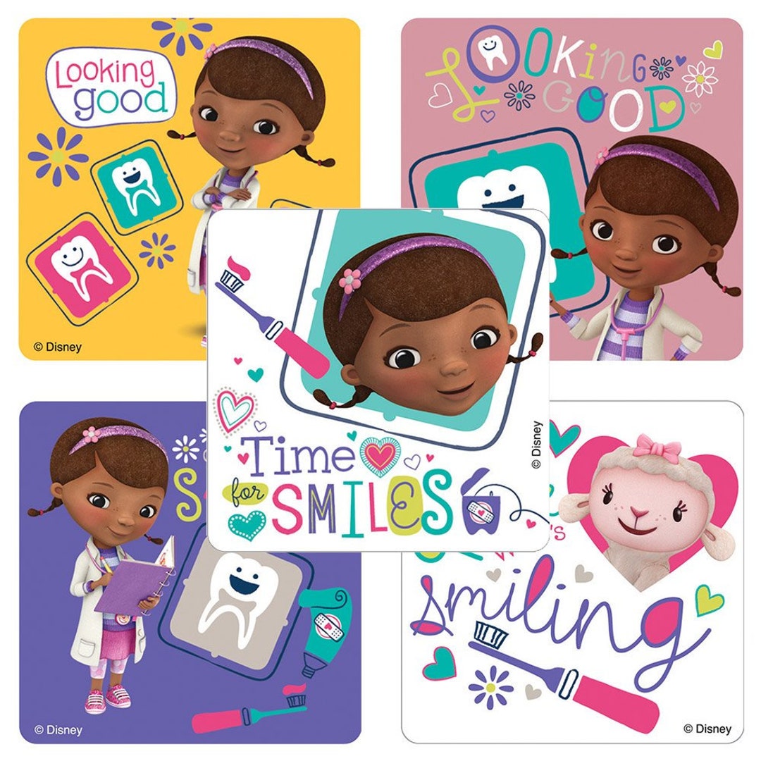 25 (licensed) Doc Mcstuffins Time for Smiles Stickers, 2.5" X 2.5" - Etsy