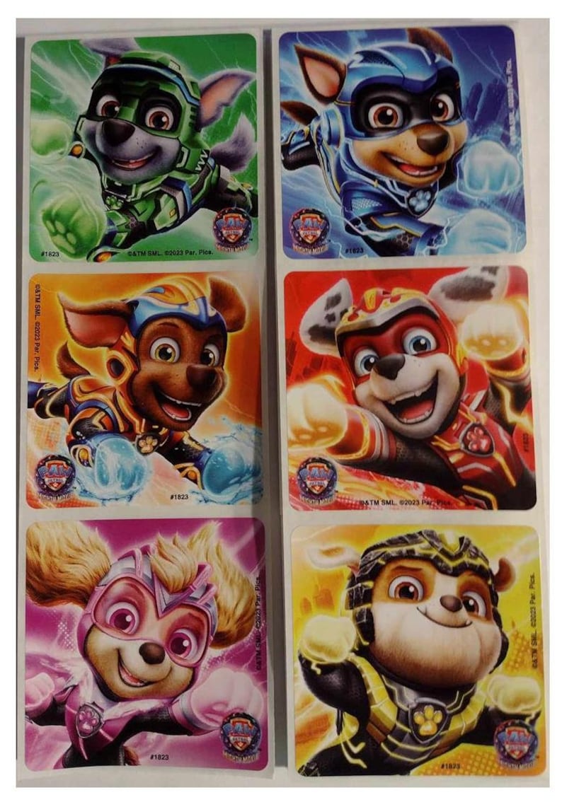 25 (licensed) Paw Patrol Mighty Movie Stickers, 2.5" X 2.5" - Etsy