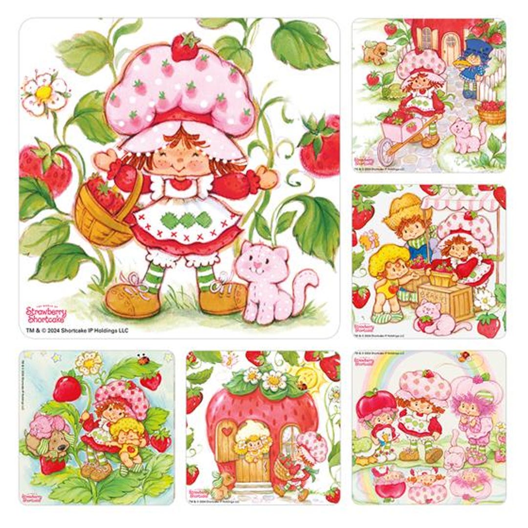25 (licensed) Strawberry Shortcake Stickers, 2.5" X 2.5", Party Favors ...