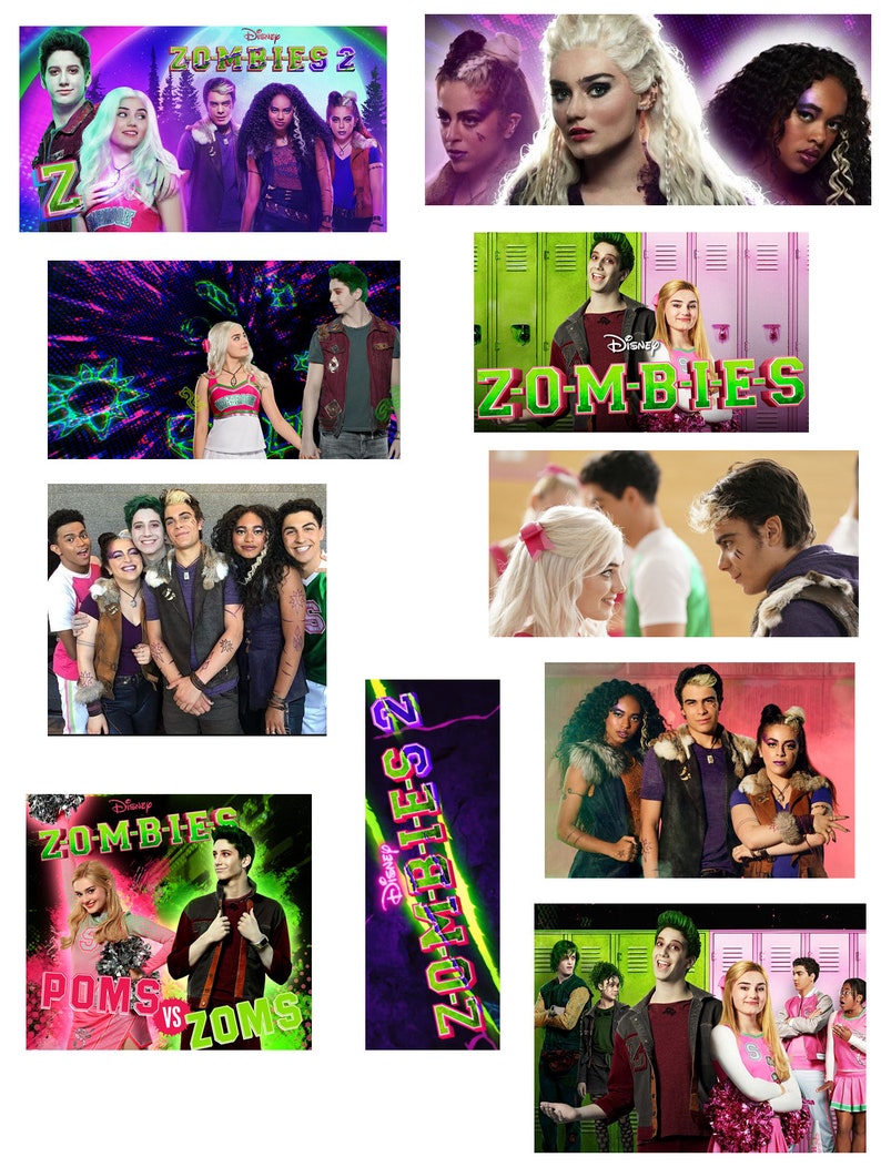 10 Disney Zombies 2 Glossy Stickers in Various Sizes Party - Etsy