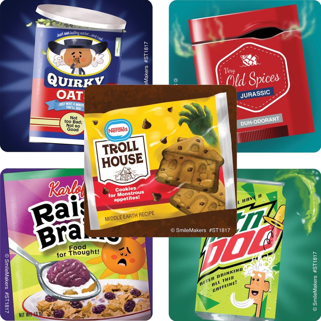 25 Zany Stickers, 2.5 X 2.5 Each - Etsy