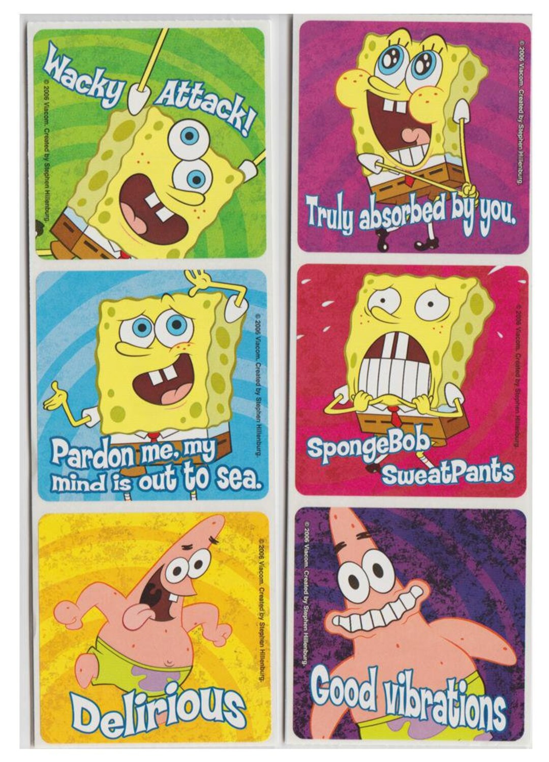 25 (licensed) Spongebob Wacky Stickers, 2.5" X 2.5" - Etsy