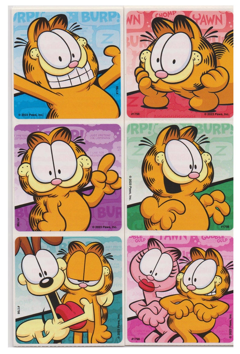 25 (licensed) Garfield Friends Stickers, 2.5" X 2.5" - Etsy