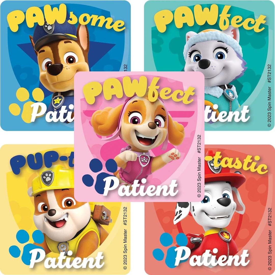 25 (licensed) Paw Patrol Pawsome Patient Stickers, 2.5" X 2.5" Each - Etsy