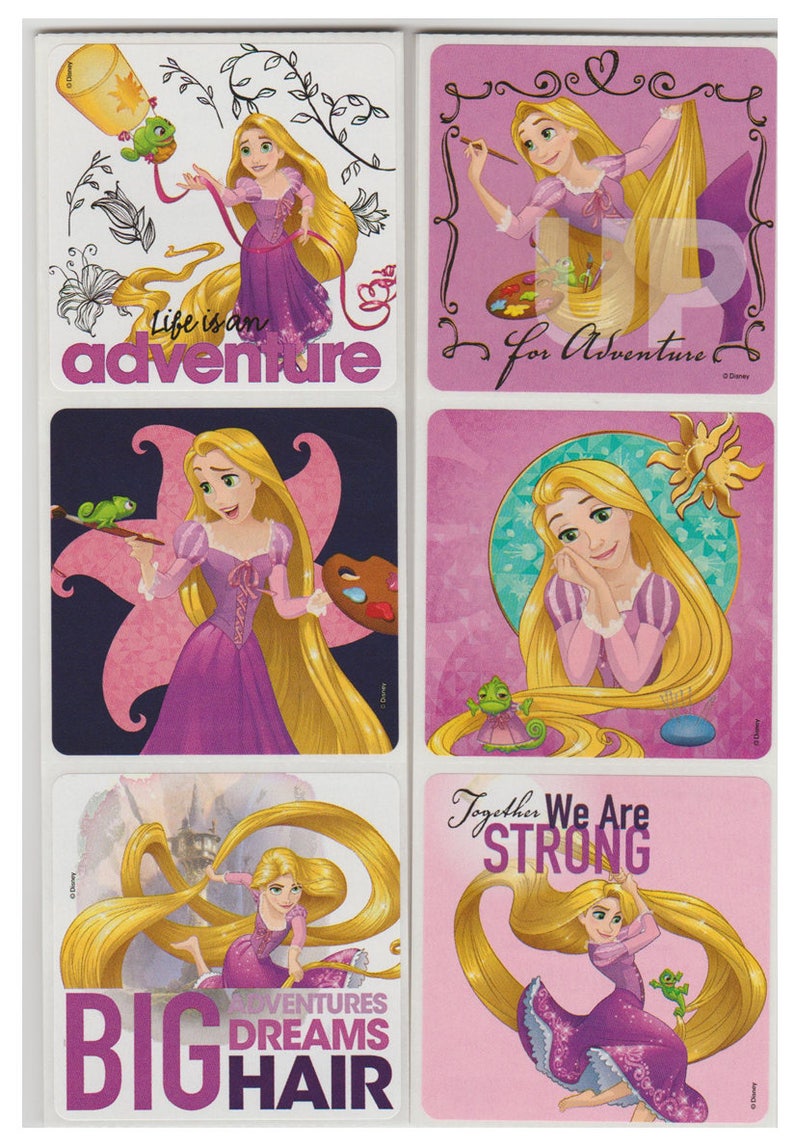 25 Tangled Rapunzel Stickers 2.5 x 2.5 | Etsy