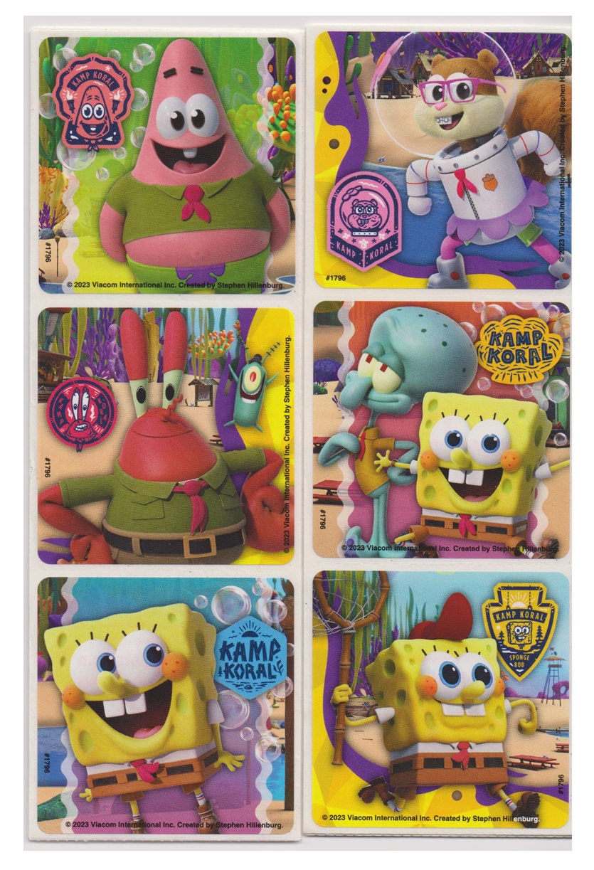 25 (licensed) Spongebob Kamp Koral Stickers, 2.5" X 2.5" - Etsy