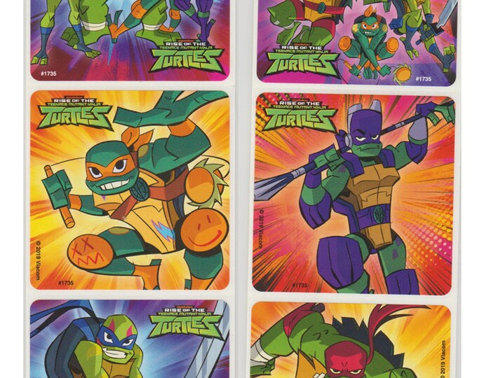 25 (licensed) Rise of the Teenage Mutant Ninja Turtles Stickers, 2.5" X ...