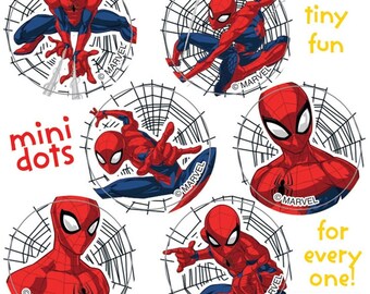 Round Spiderman Stickers - Etsy