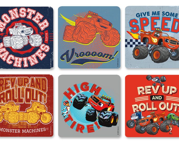 25 (licensed) Blaze and the Monster Machines Trucks Stickers, 2.5" X 2. ...