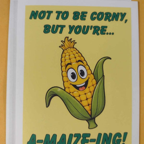 Corn Pun Card - Etsy