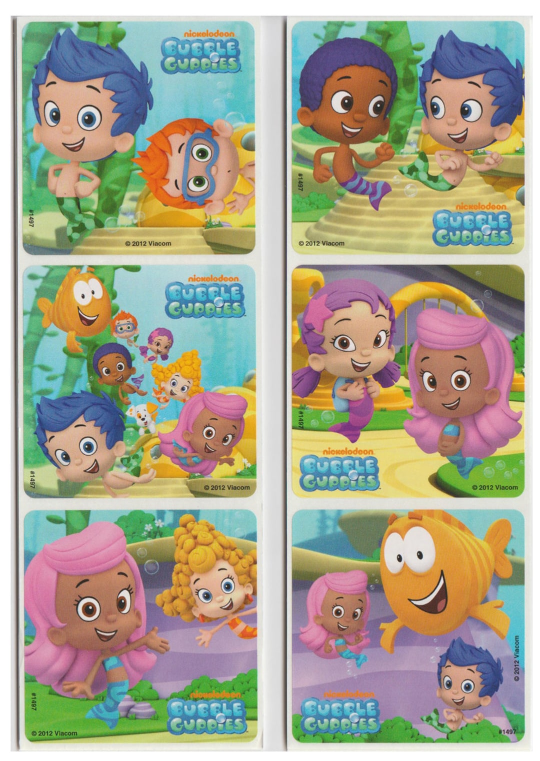 25 (licensed) Bubble Guppies Scenes Stickers, 2.5" X 2.5" - Etsy