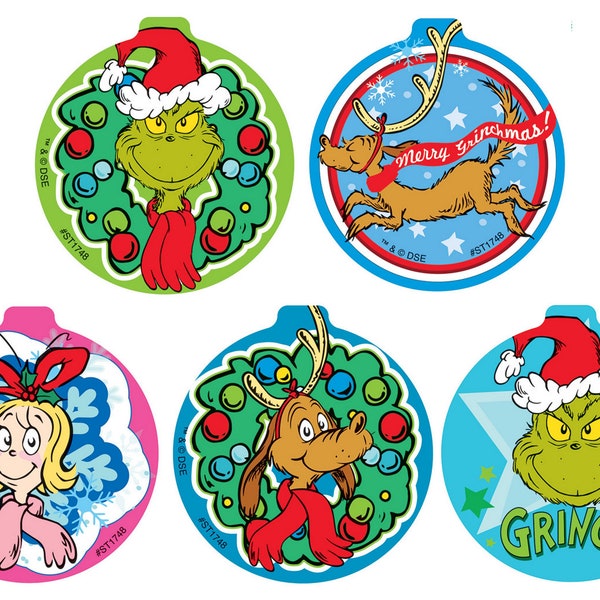 The Grinch Stickers - Etsy