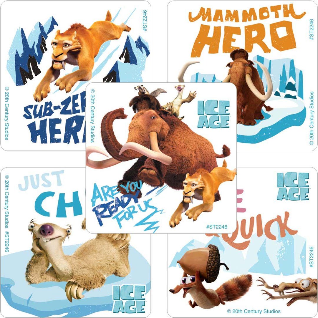 25 (licensed) Ice Age Stickers, 2.5" X 2.5" - Etsy
