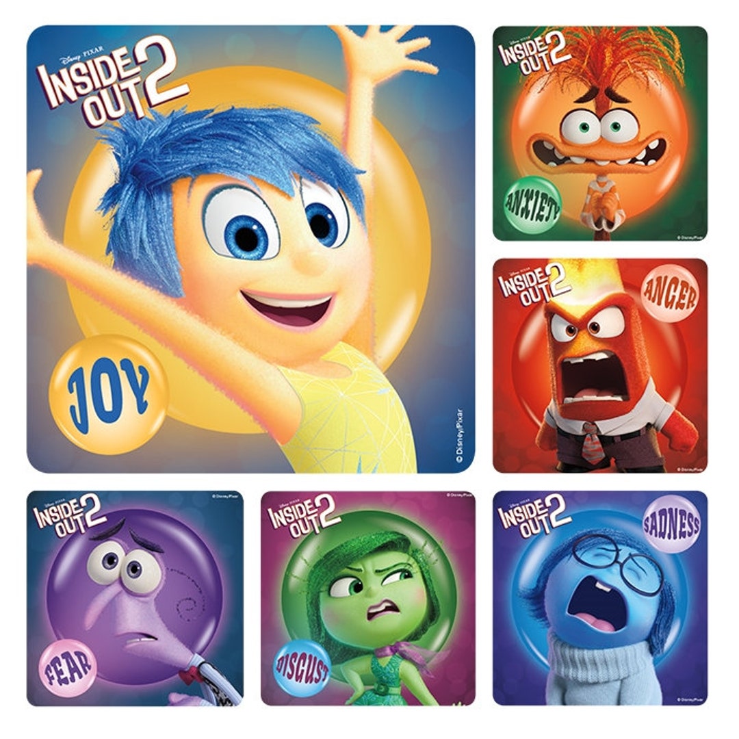 25 (licensed) Inside Out 2 Stickers, 2.5" X 2.5" - Etsy