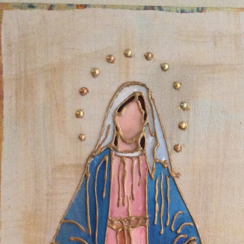 Our Lady of the Miraculous Medal Mixed Media 10 X 20 - Etsy