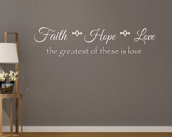 Greatest of These is Love Wall Decal Word Art Vinyl Wall - Etsy