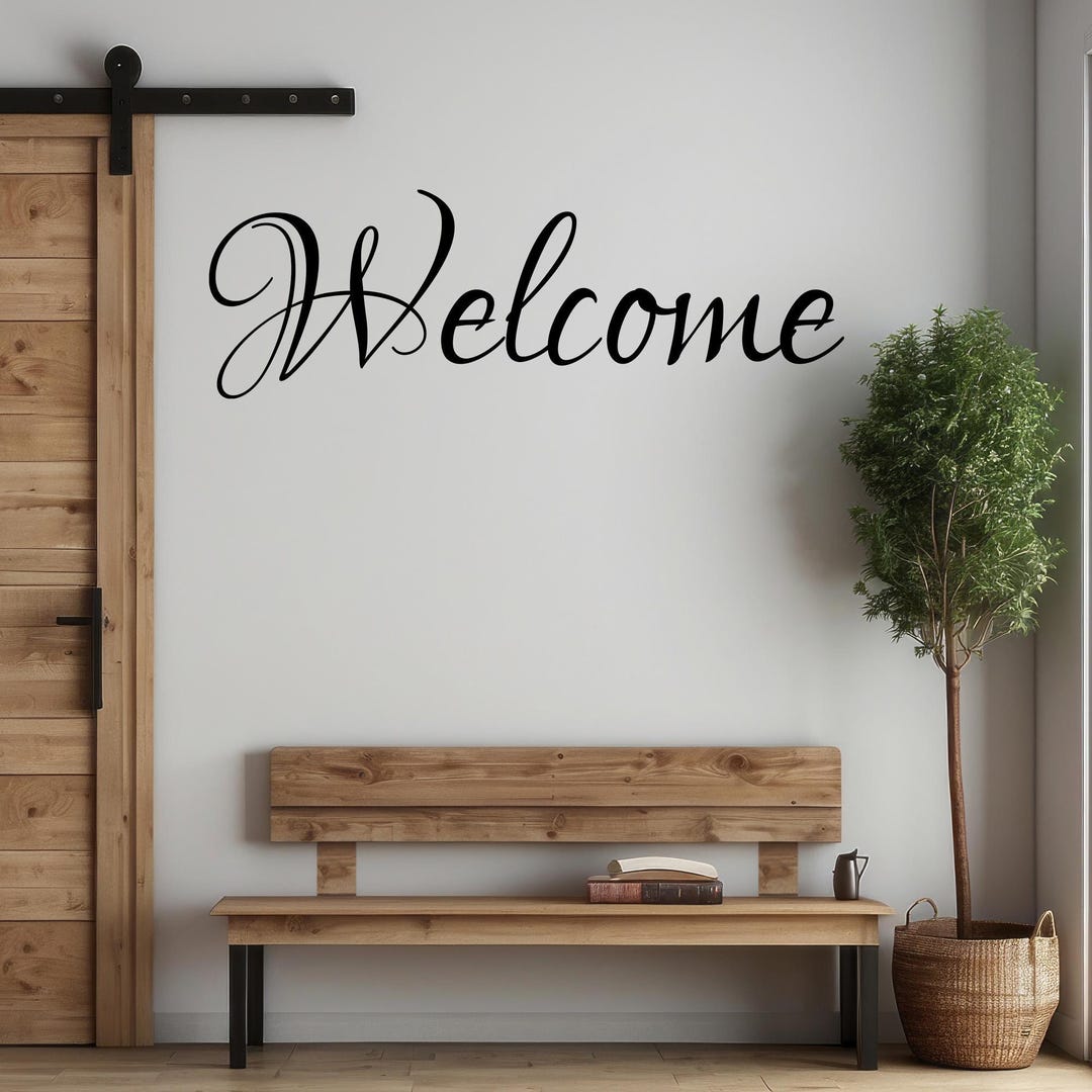 Welcome Wall Saying/entryway Wall Art/vinyl Wall Decal/home Wall Decor ...