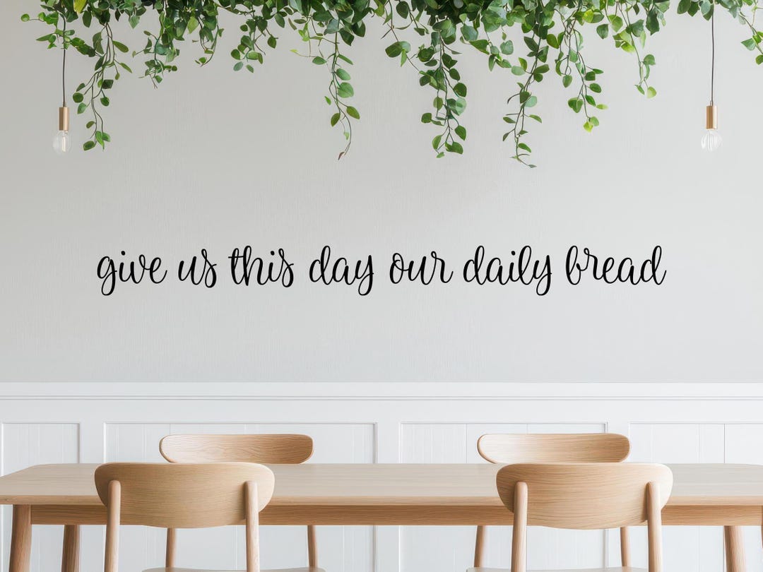 Daily Bread Wall Art / Inspirational Wall Lettering / Bible Quote Wall ...