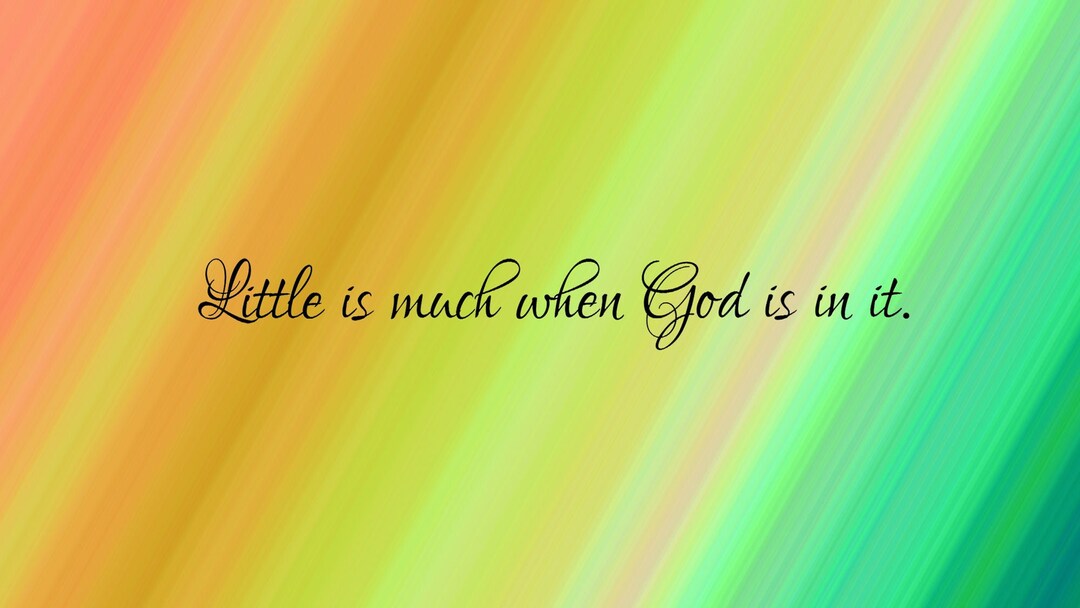 Little is Much Vinyl Wall Saying/contentment Wall Quote/ Christian Wall ...