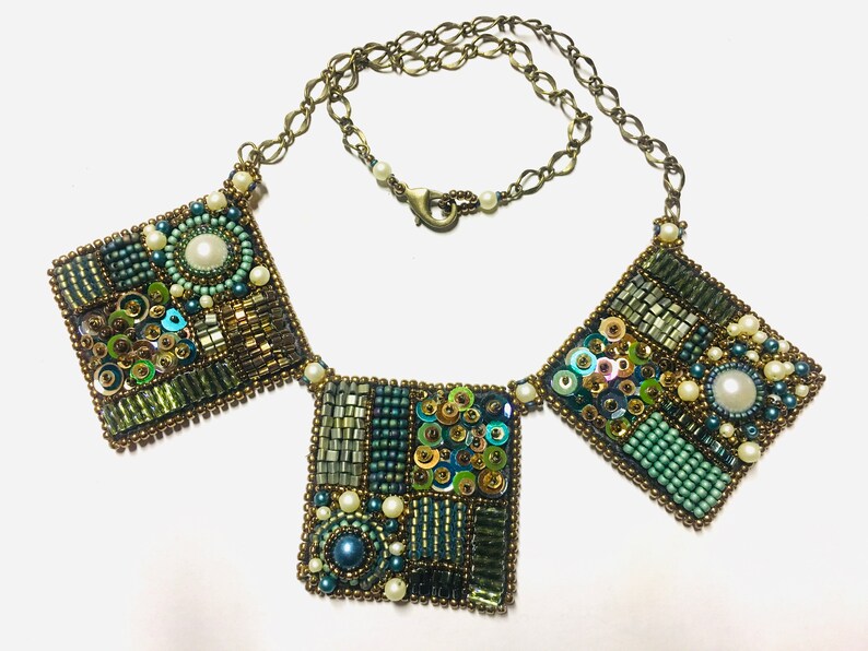 Bead Embroidery Patch Necklace Tutorial Kit - Etsy
