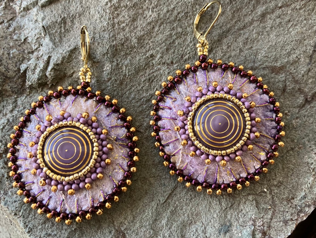 Targe Earring Kit Made With Vintage Cab and Bubble Wrap Tutorial - Etsy