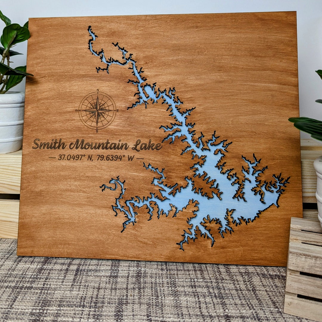 Smith Mountain Lake Carving | Picture | Hanging | Laser | Virginia ...