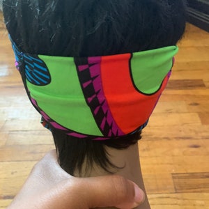 Colorful Stretch African Print Headband With Matching Mask Set - Etsy