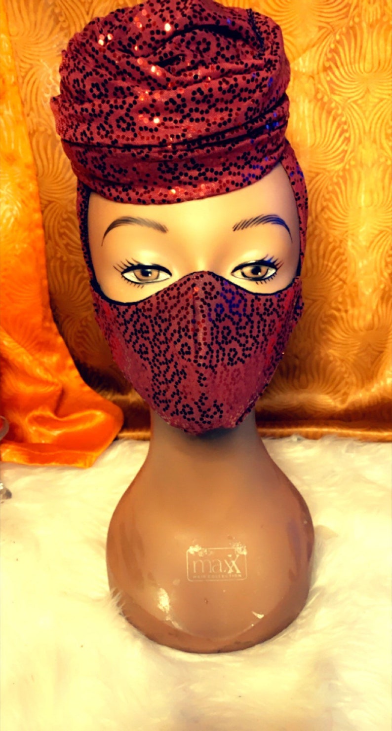 Sequence Headwrap With Matching Mask | Etsy