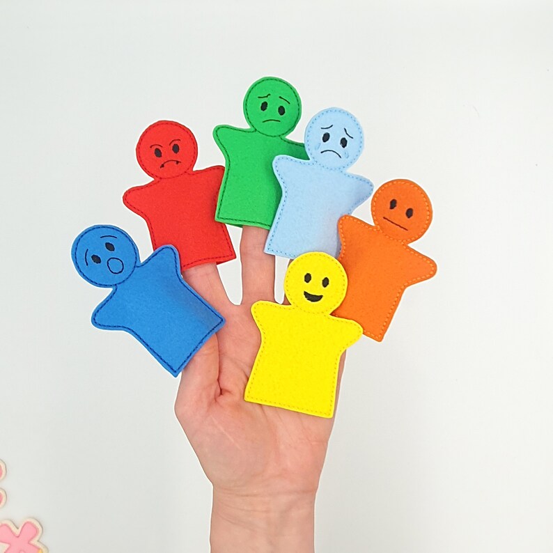 Emotions Finger Puppets ITH Embroidery Design Set, Feelings Learning ...