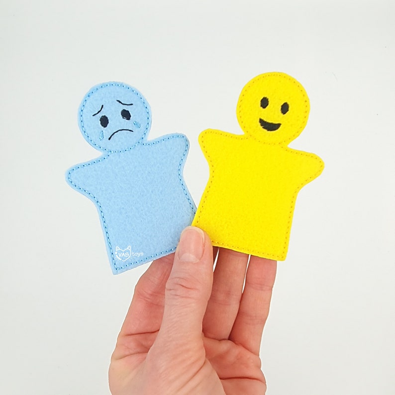 Emotions Finger Puppets ITH Embroidery Design Set, Feelings Learning ...