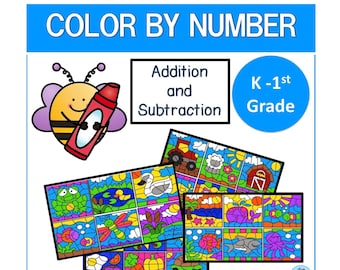Addition and Subtraction Facts to 20 Color Codes, Color by Number for ...