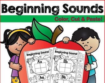 Beginning Sounds Worksheets, Phonics, Preschool-1st Grade, Early ...