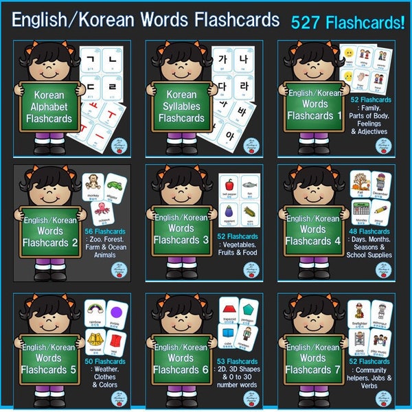 Korean Flashcards - Etsy