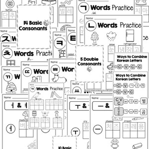 Korean Language Practice Workbook II (hangul II) - Etsy