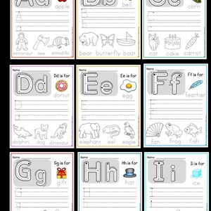 Alphabet Practice Worksheets - Etsy