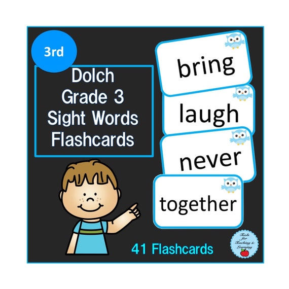 Dolch Grade 3 Sight Words Flashcards | Etsy Canada